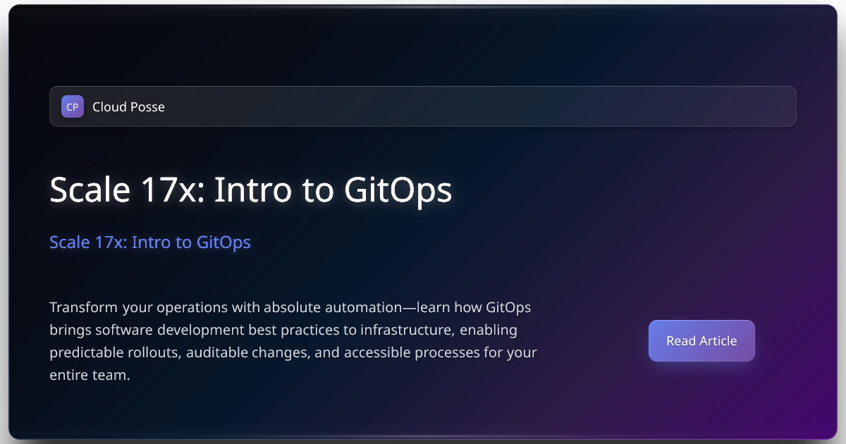 Scale 17x: Intro to GitOps